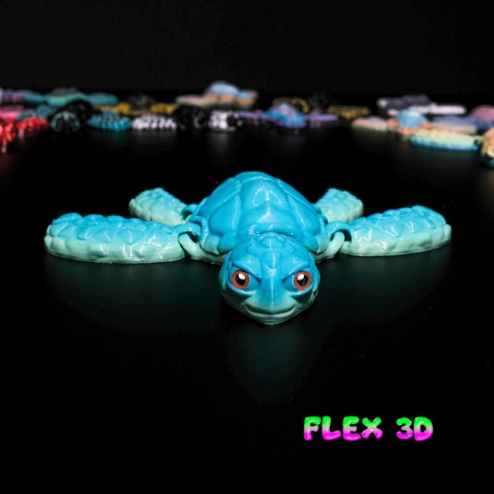 3D Printable Flex 3D Sea Turtle by Flex 3D